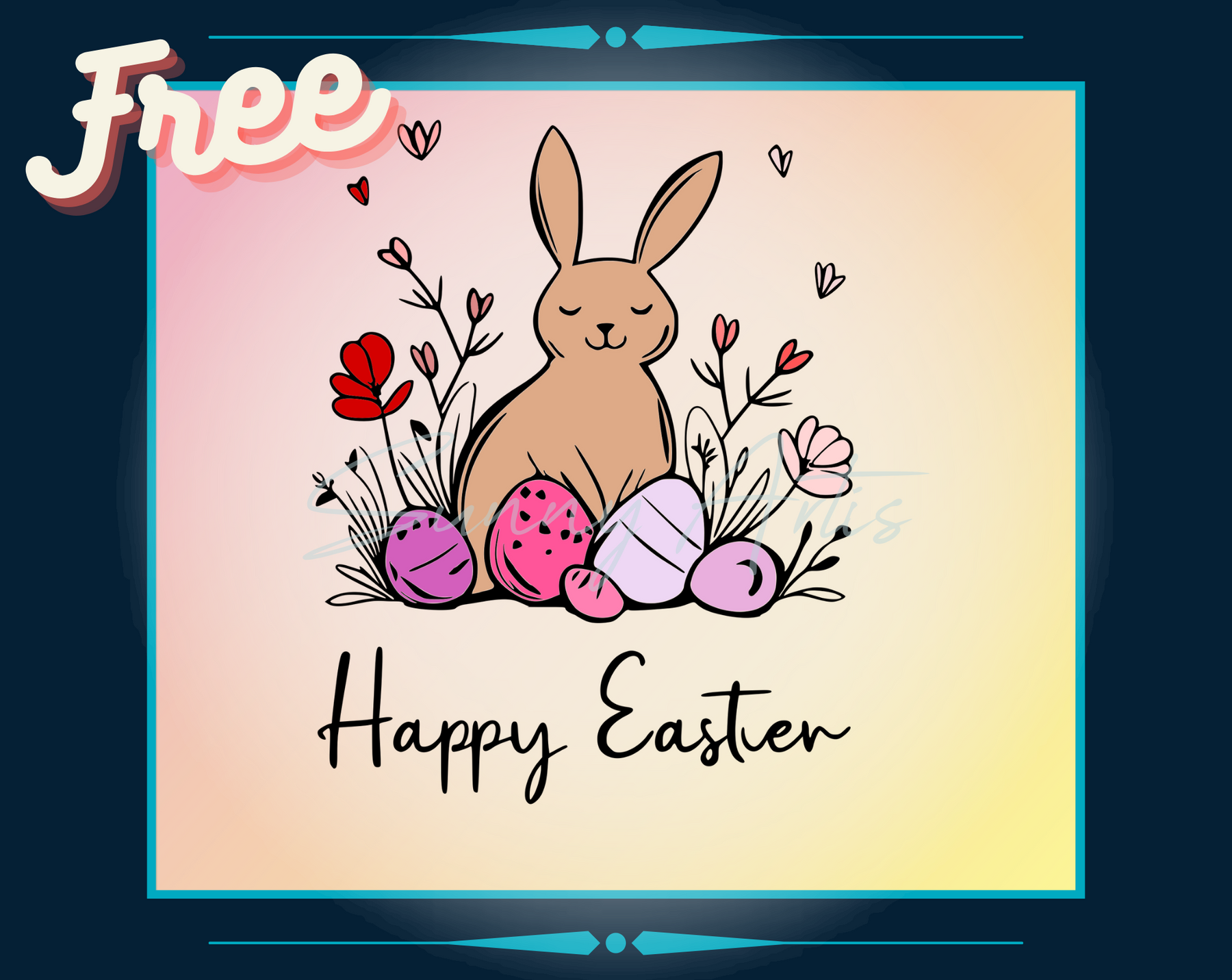 Happy Easter Freebie – Plotterdatei SVG – Sunny Artis